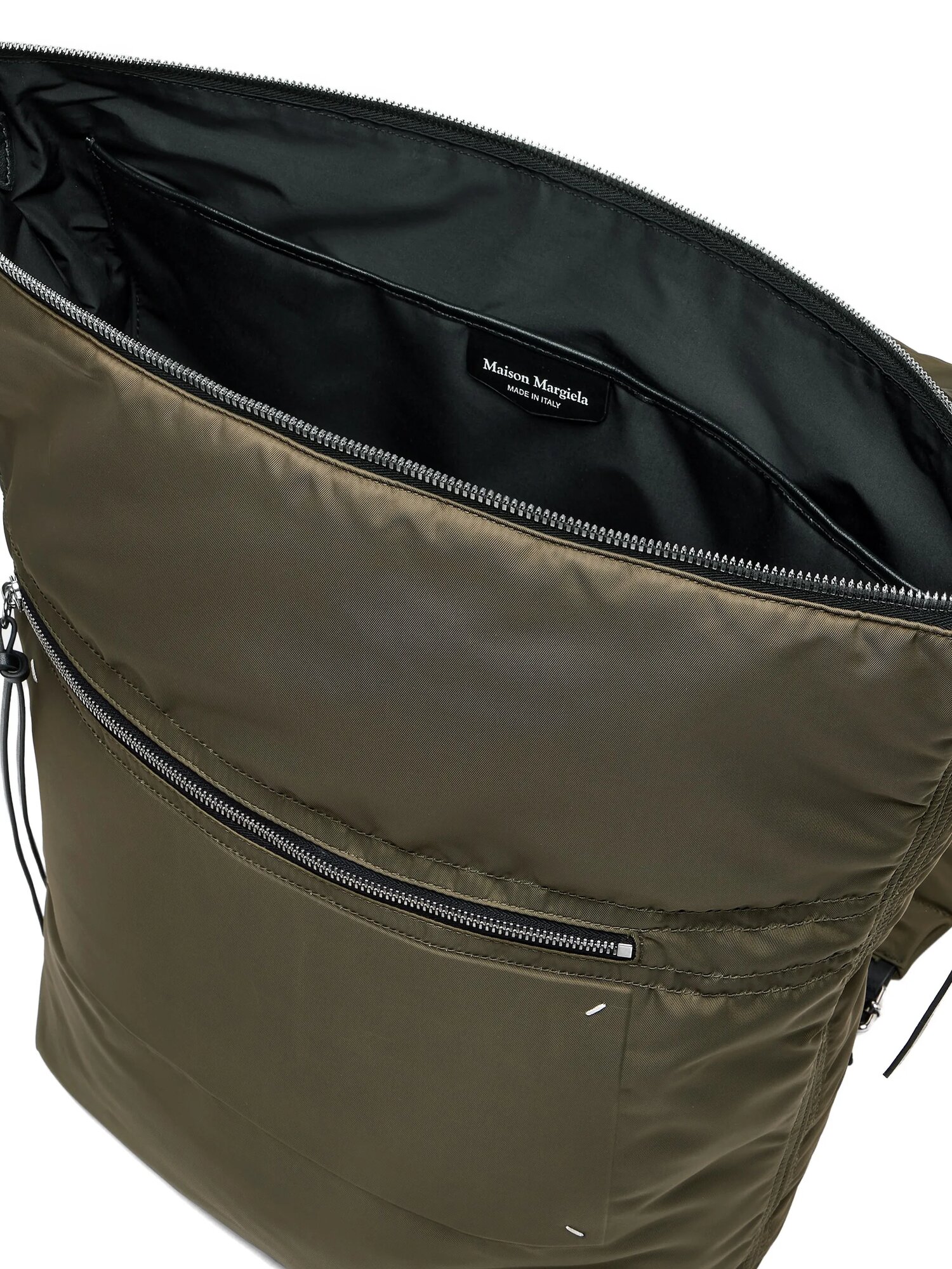 Сумка Maison Margiela Zip Line four white stitches backpack, brown — фото 1