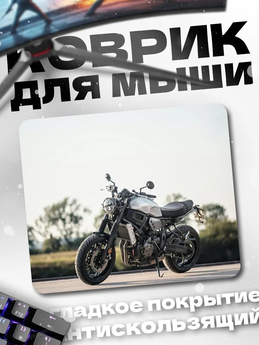 Коврик для мыши Мотоцикл на дороге