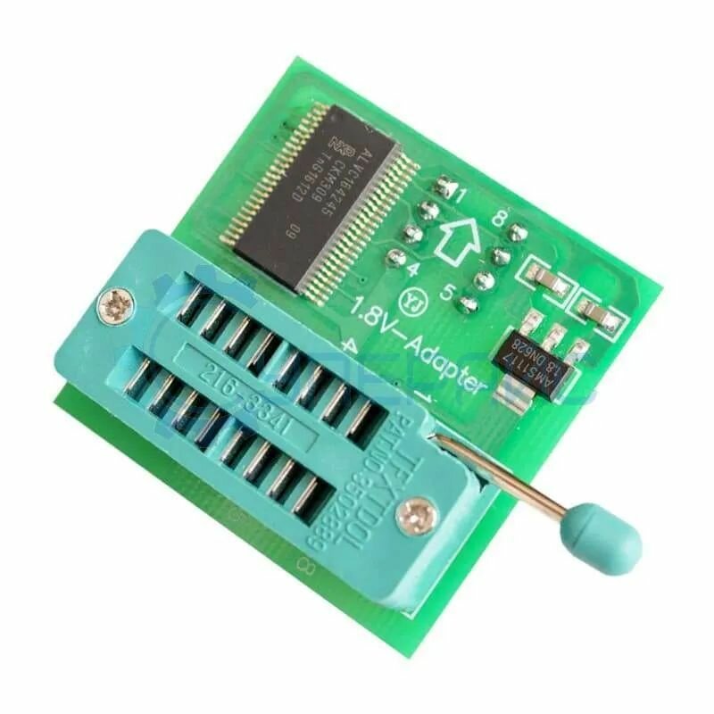 Адаптер для прошивки микросхем на 1,8v (с 3.3v на 1.8v) ZIF на DIP8 для программаторов