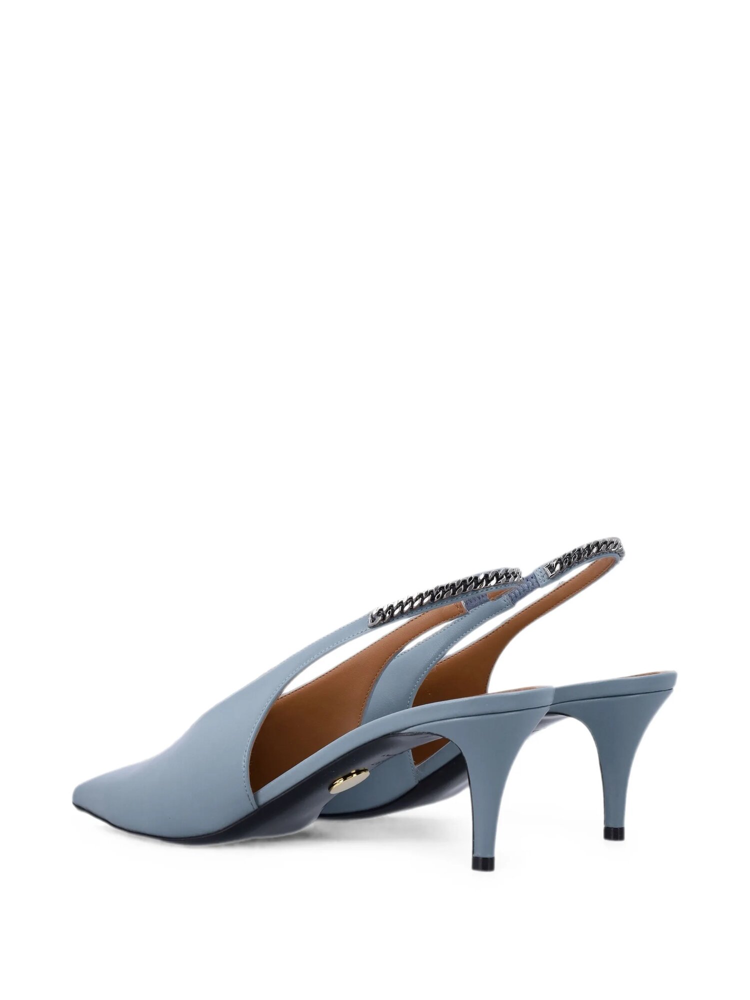 Туфли Stella McCartney Chain-link slingback pumps, размер 37.5, синий — фото 1