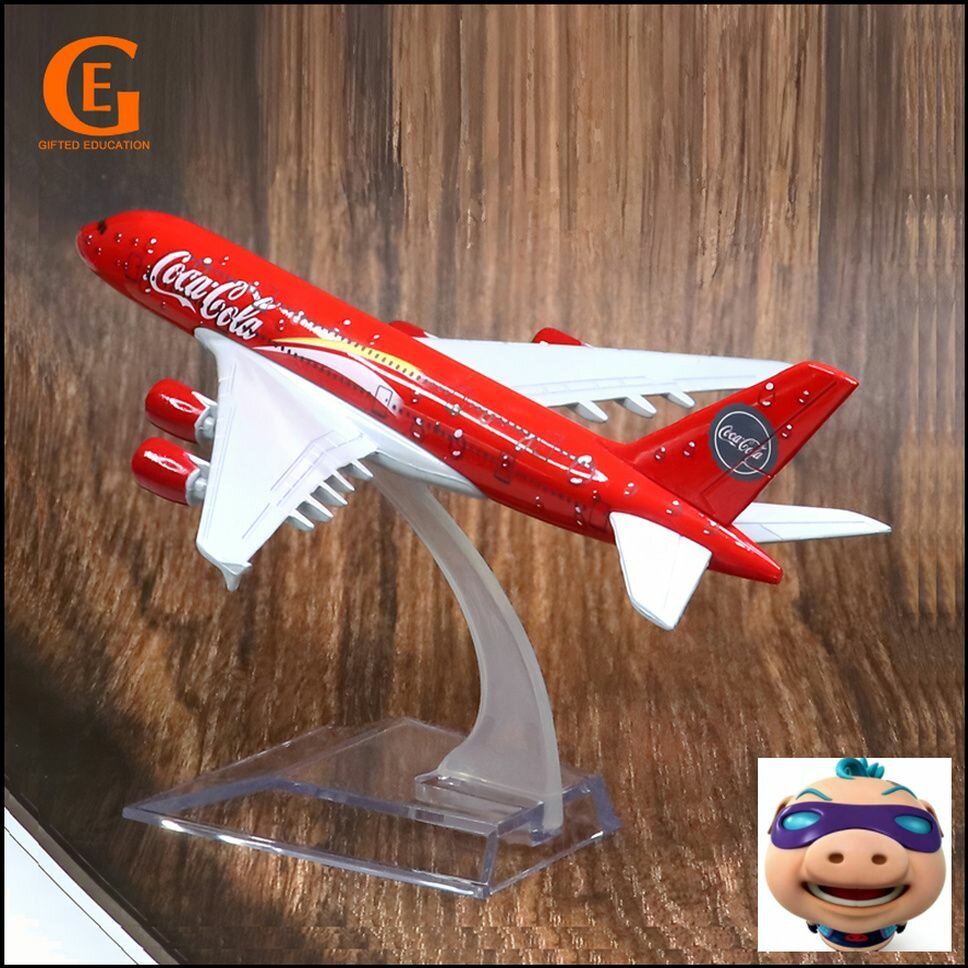 Коллекционная Модель Самолета Аэробус 380 Авиалиний COLA Cool - Металлическая Модель, Подарок Авиалюбителю