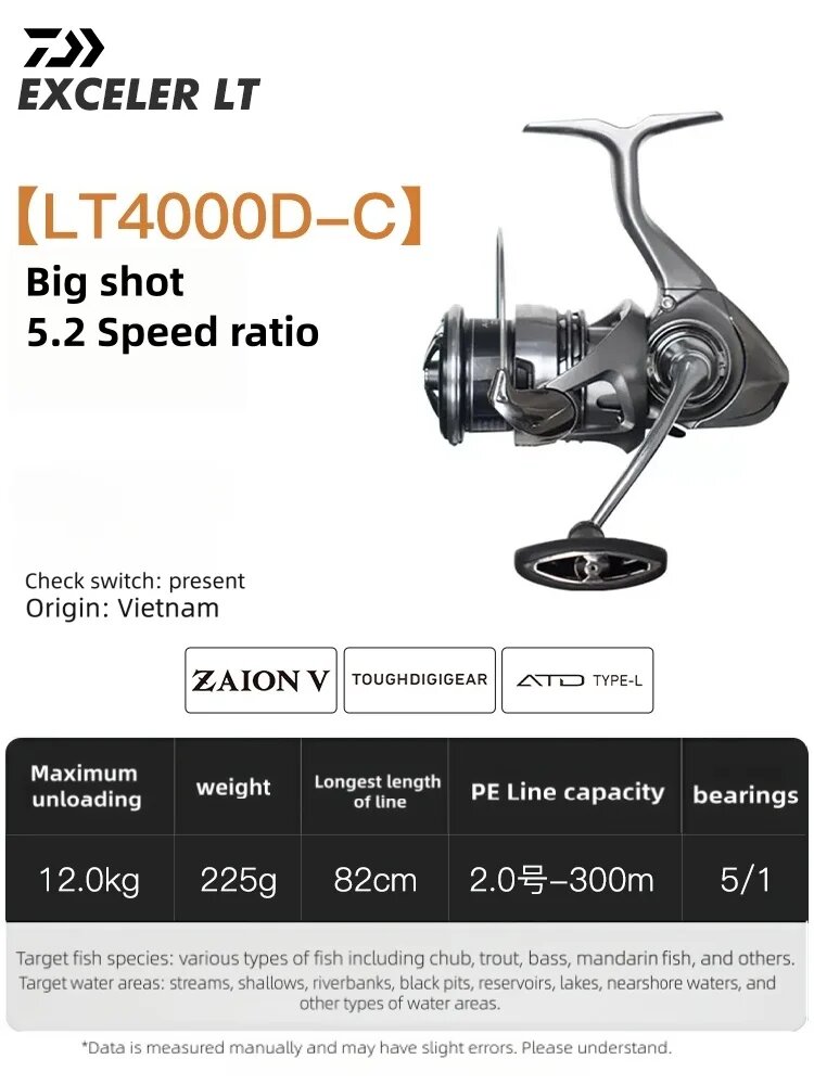 DAIWA 2023 EXCELER LT безынерционная катушка 4000D-C