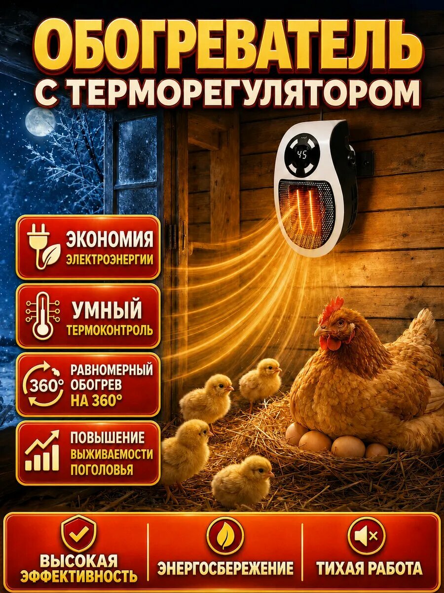 Обогреватель для теплицы и курятника безопасный