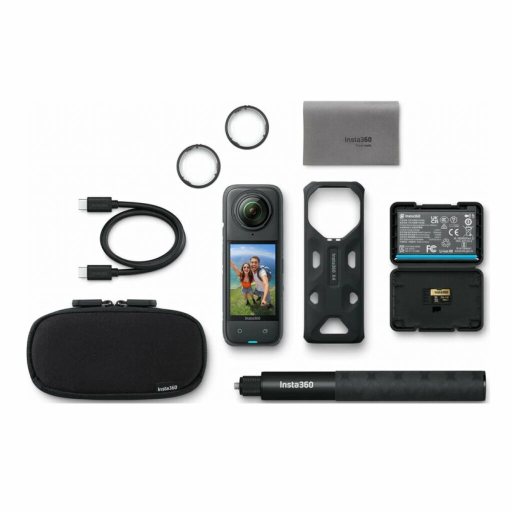 Экшн-камера Insta360 X4, 8K, Adventure Bundle, Black (Черный)