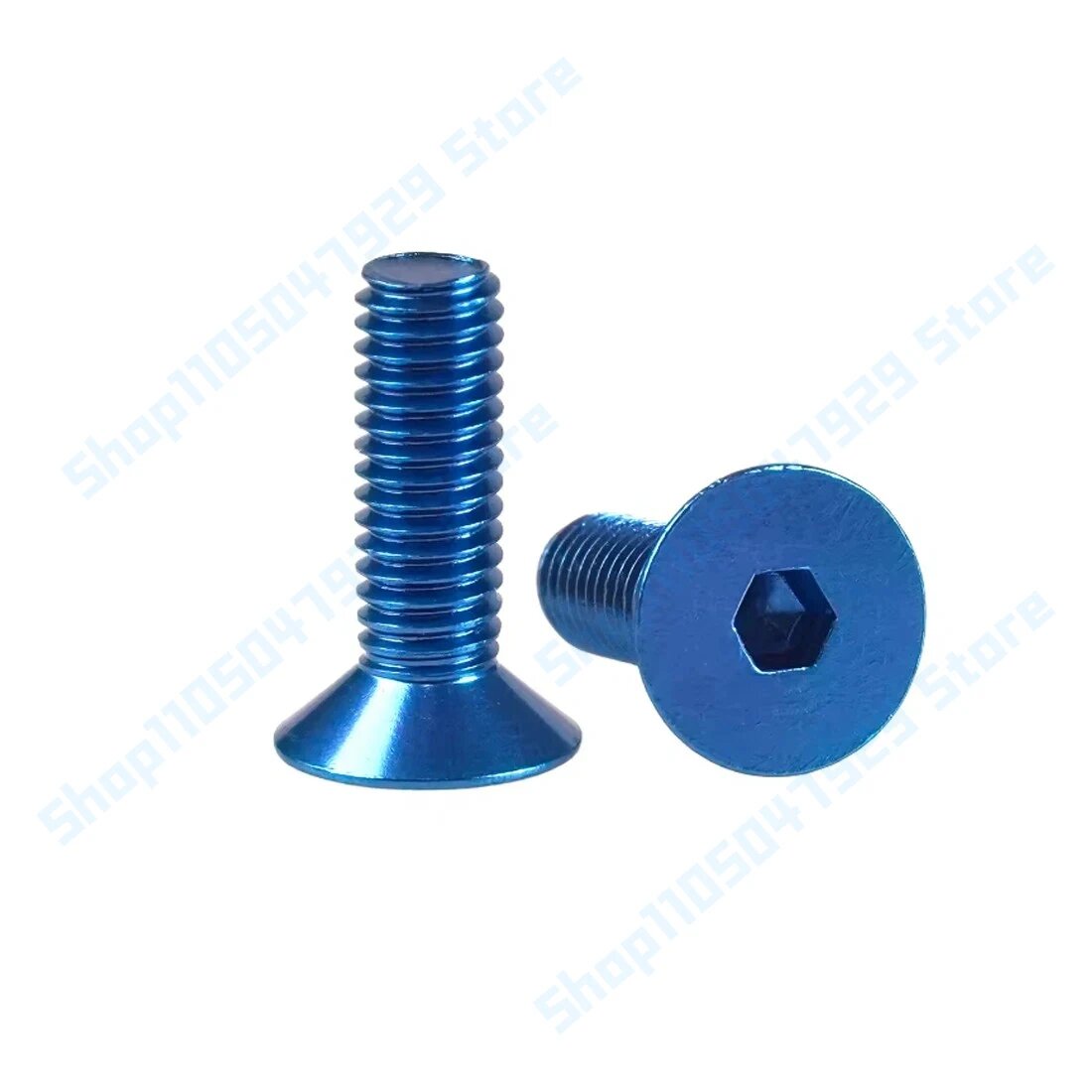 Алюминиевые болты M3 M3.5 с плоской и потайной головкой Синий, M3, Royal blue, 12mm(3pcs)