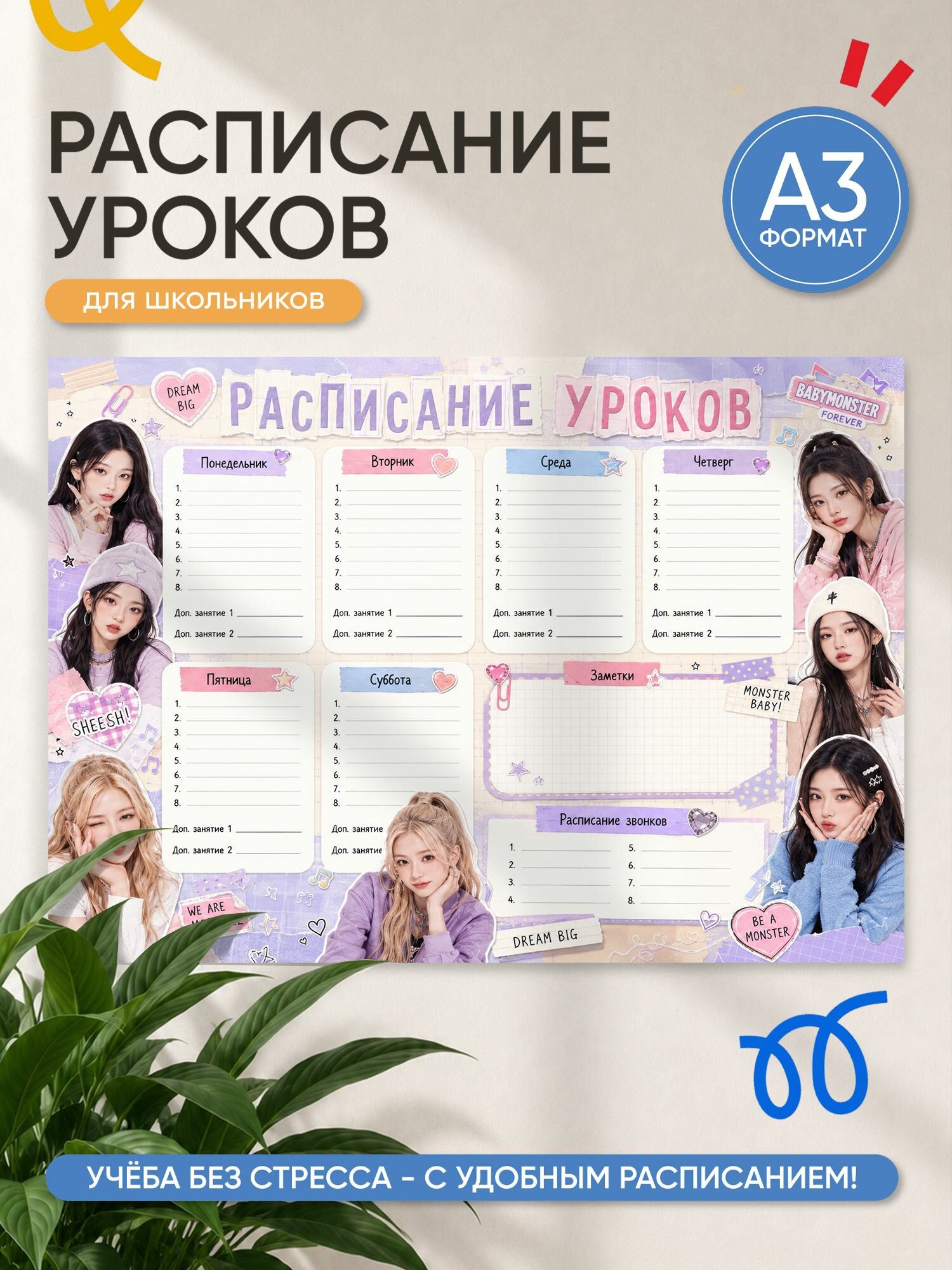 Расписание уроков Baby monster