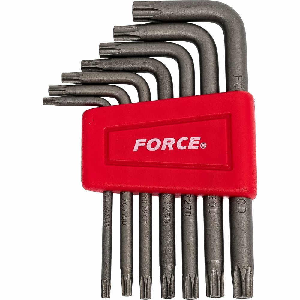 Набор Г-образных звездочек с отверстием Т10-Т40 7предметов FORCE 5071T