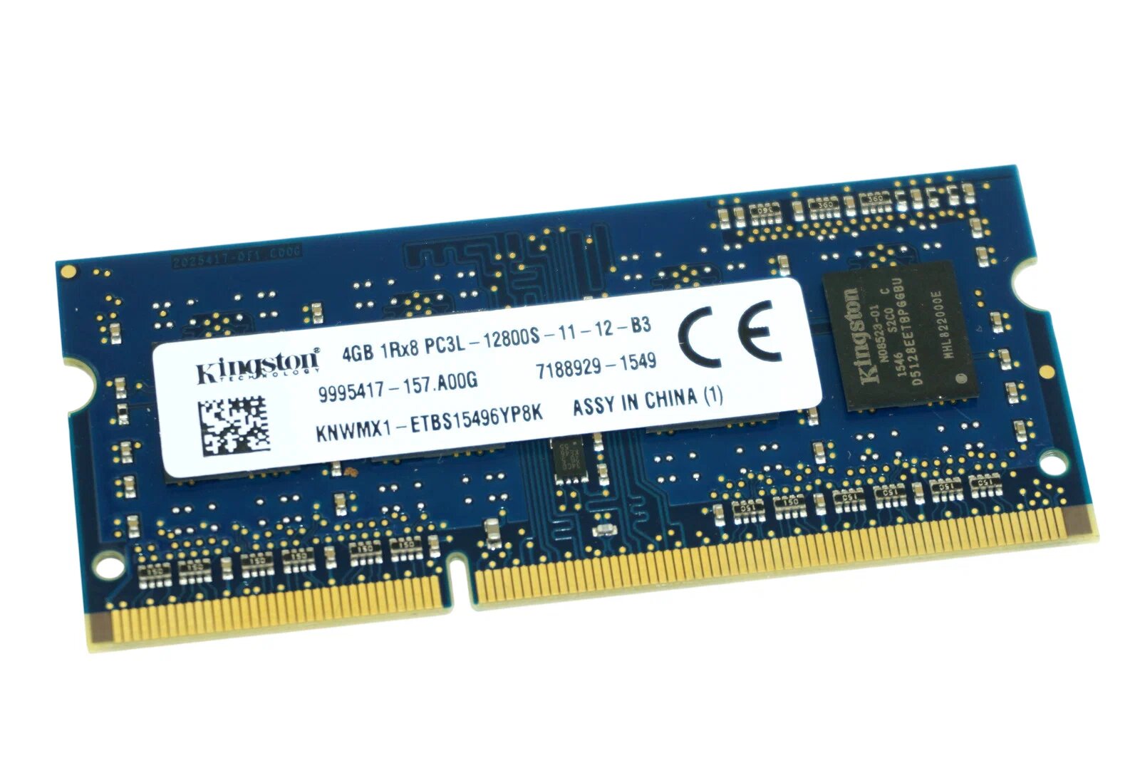 Оперативная память DDR3 1600 4Gb SODIMM Kingston / CL11 KNWMX1