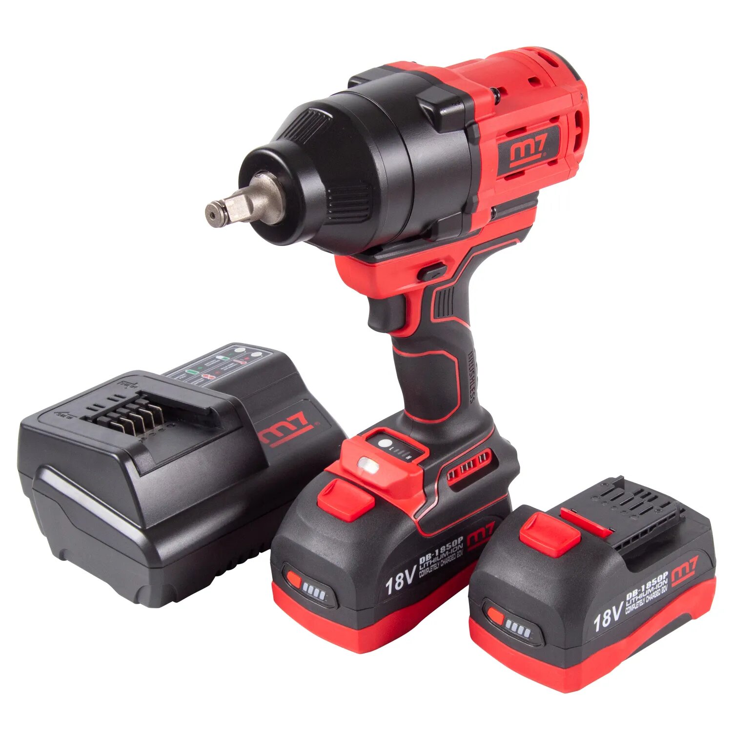 DW-402A MIGHTY SEVEN Гайковерт аккумуляторный ударный 1/2", 1700 Нм, 18 В, кейс