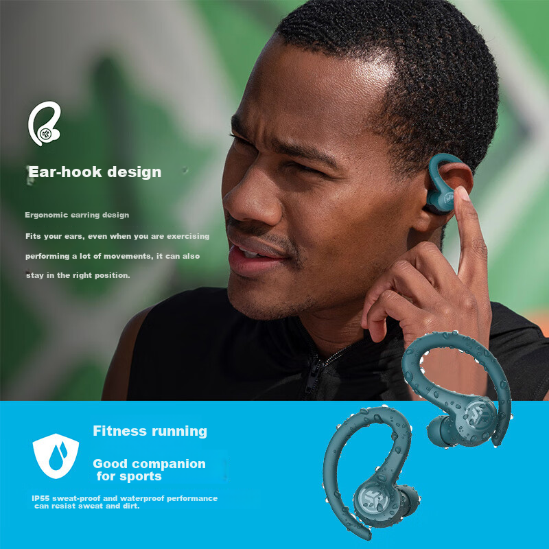 JLab GO Sport+ Беспроводные спортивные наушники Bluetooth для бега и велоспорта шумоподавление долгий срок работы IP55