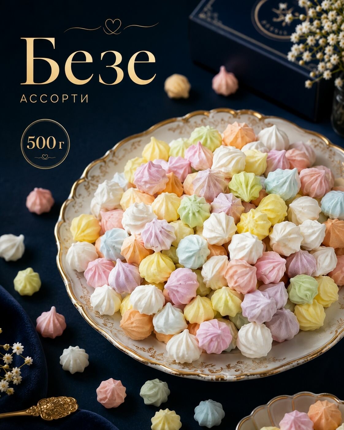 Безе разноцветное меренга — фото 1
