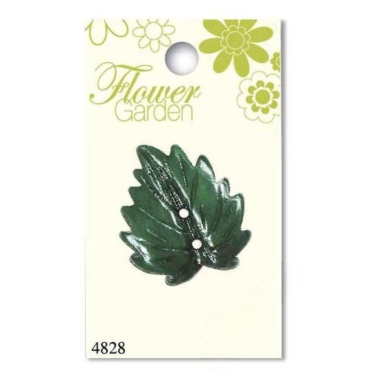 Пуговица BLUMENTHAL LANSING "Flower Garden", зеленая, 28х25 мм
