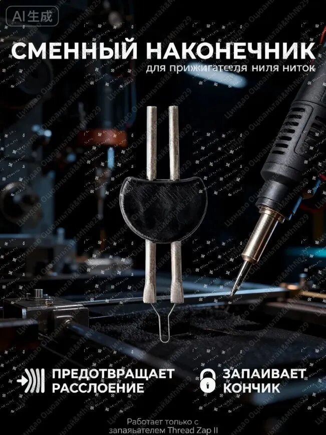 Сменный наконечник для прижигателя ниток Thread Zap, высококачественный, для точных работ с нитями и тканями