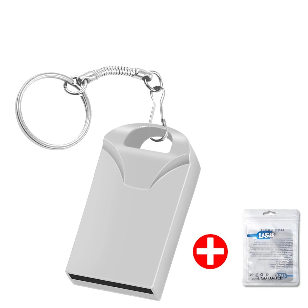 KFHIREW металлический USB-флешка 32ГБ Белый, 16 ГБ, silver