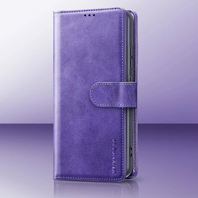 Чехол-книжка Xiaomi 17T Pro фиолетовый, кожаный