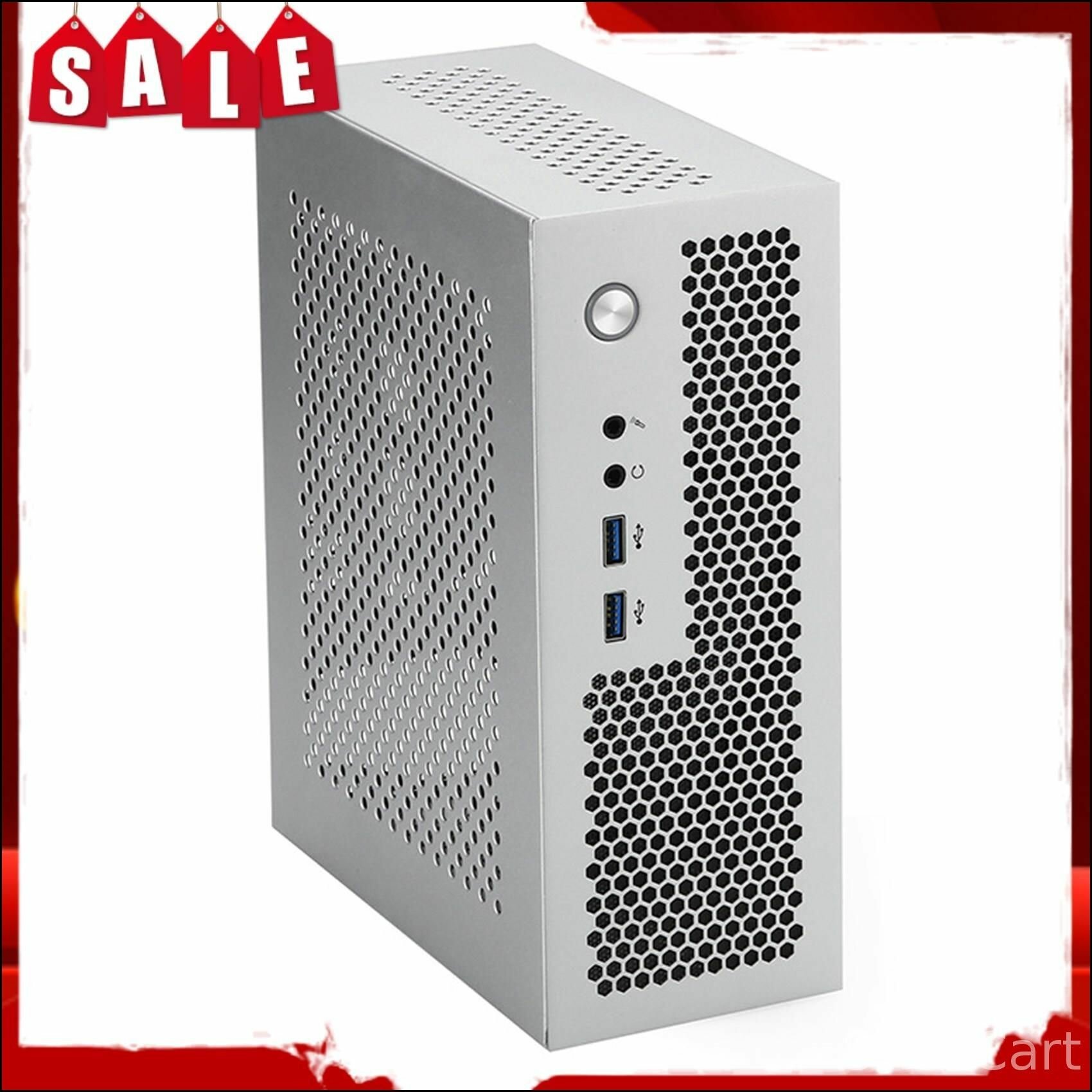 Серебряный эксклюзивный корпус F1Z D A Y A09 для HTPC и Gaming PC в формате Mini ITX, оснащенный интерфейсом USB3.0, предназначен для сборки компактного домашнего компьютера для игрового ПК для медиацентра
