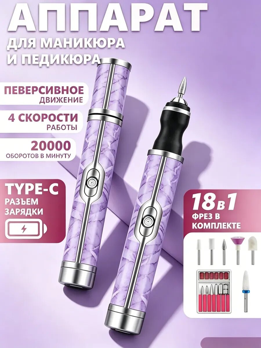 Набор тоникс для маникюра и педикюра с насадками для дома