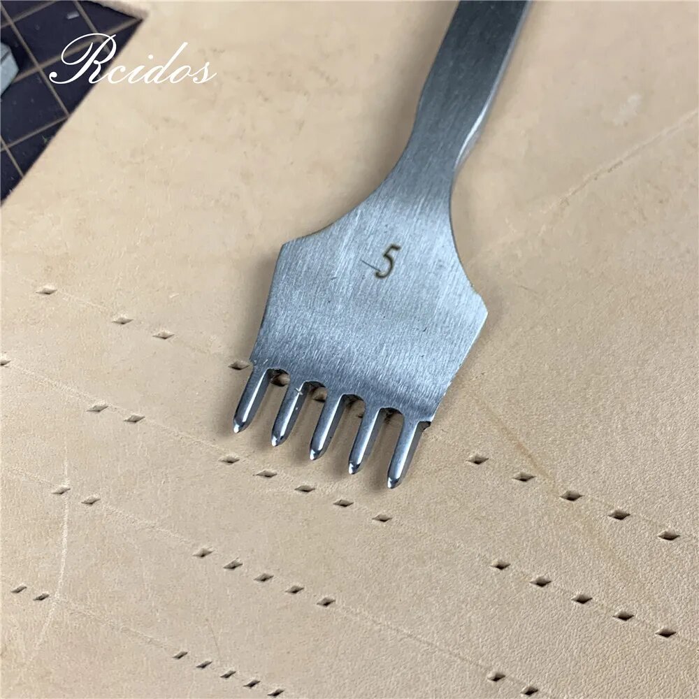 RCIDOS Ручной дырокол для шитья Rhombus 1+2+5+10 Серый, 5mm 5tooth