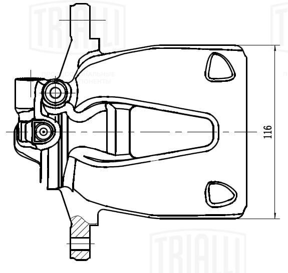 Суппорт Торм. Для А/М Opel Corsa D (06-)/Fiat Doblo I (01-) Перед. Лев. D 54Мм (Cf 162109) (TRIALLI CF162109)
