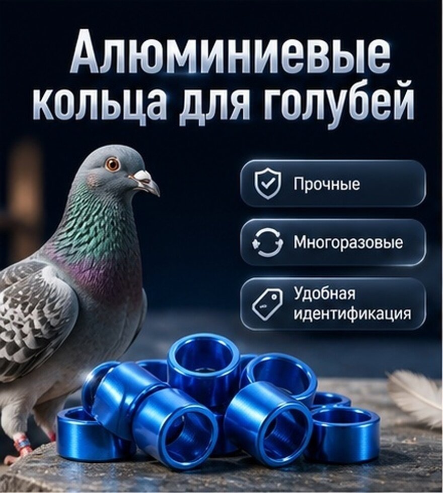 10 Штук Алюминиевые Колечки Для Голубей Синего Цвета 1 10X1 10X0 60Cm