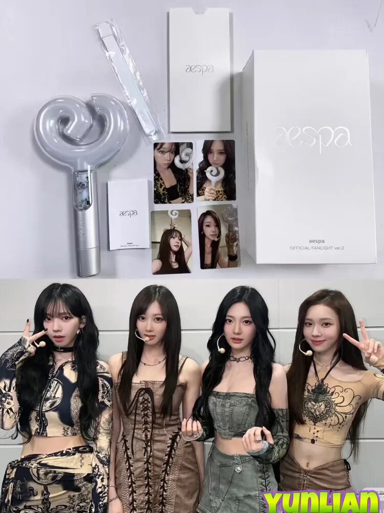 Лайтстик aespa земной шар ластик k-pop стрэй кэтс lightstick кпоп с карточками