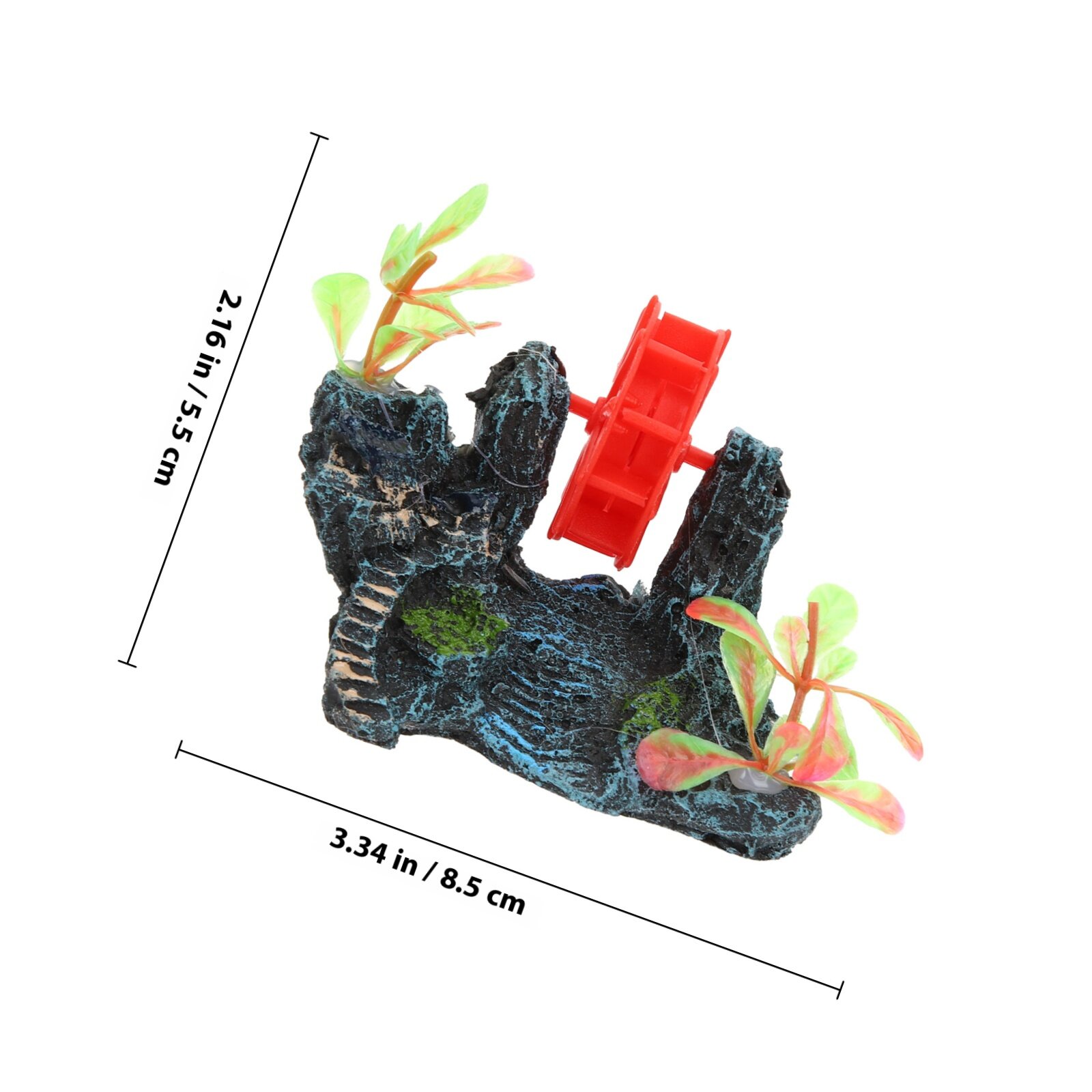 Украшение Для Аквариума С Водяным Колесом 2 Штук Размер 8.50X5.50X5.00Cm