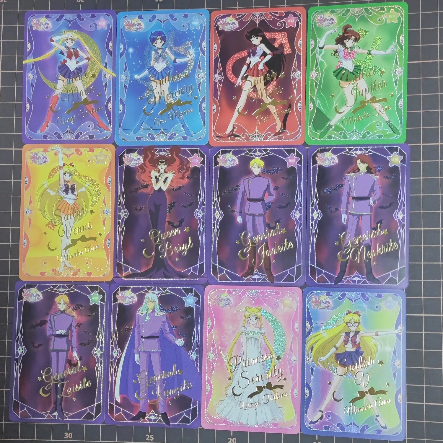 Коллекционная карта Sailor Moon Bandai SSR+SR+RC Glitter Finish-23pcs
