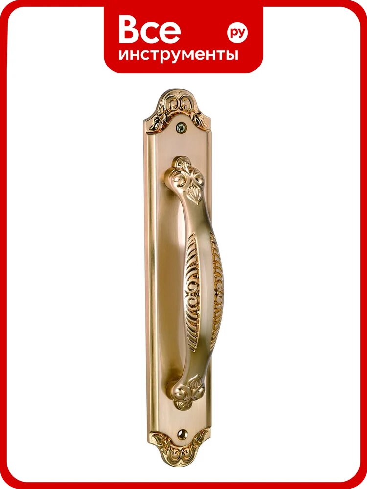 Дверная ручка на длинной накладке GENESIS ACANTO S. GOLD PL 940000001474