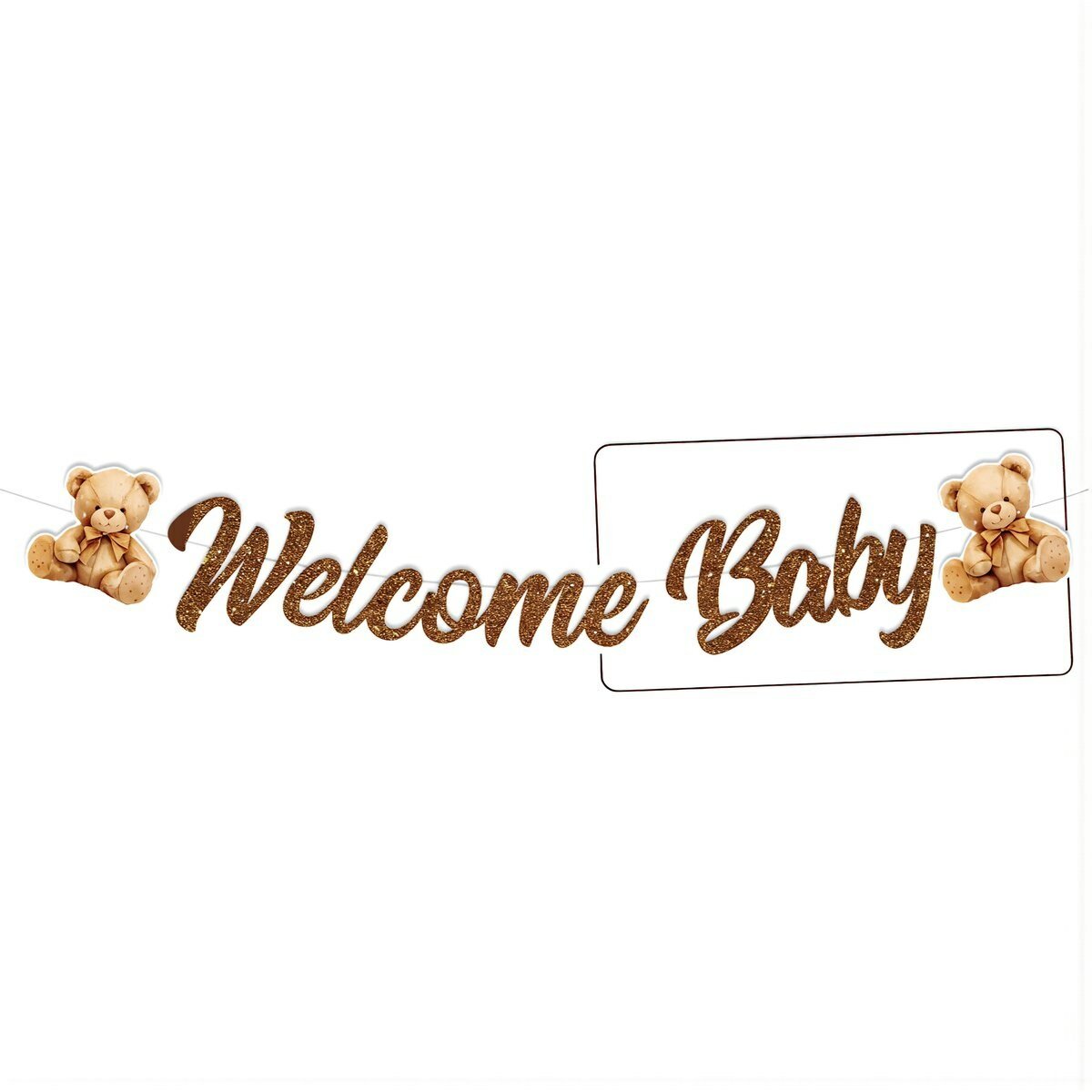 Украшение для вечеринки Baby Shower с мишкой Тедди баннер Welcome Baby спирали для оформления комнаты на день рождения ребенка, Баннер Welcome baby, Y-00566-1