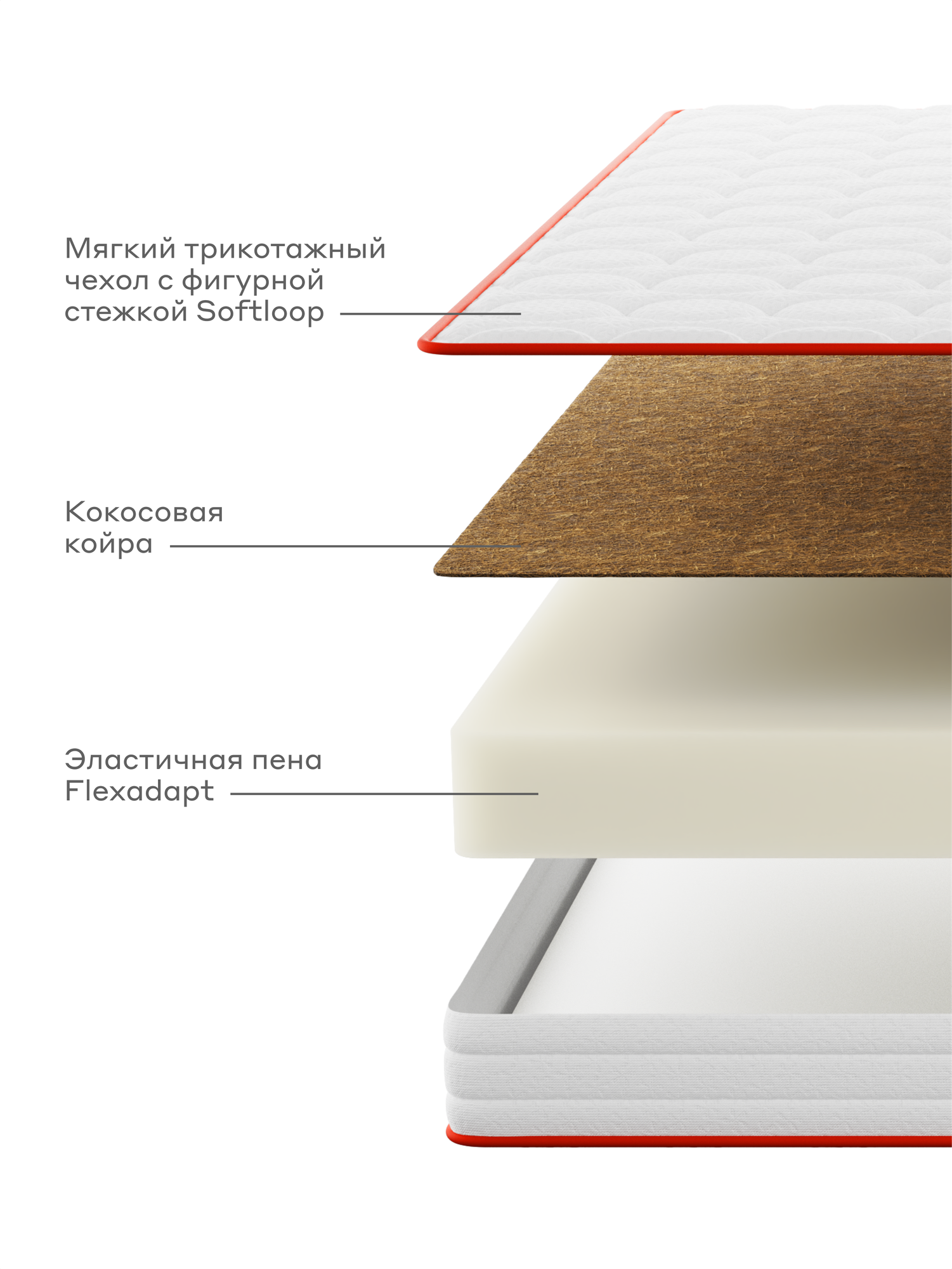 Беспружинный матрас Pragma Duoft 200 × 140 см, жёсткий, двусторонний, 14 см — фото 1