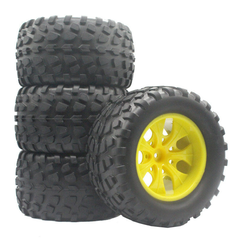HSP Infinite 1:10 RC Монстр-трак Шины Big Foot 94188 94108 Шины для бездорожья Цвет：Желтый, 4 шт, Модель A