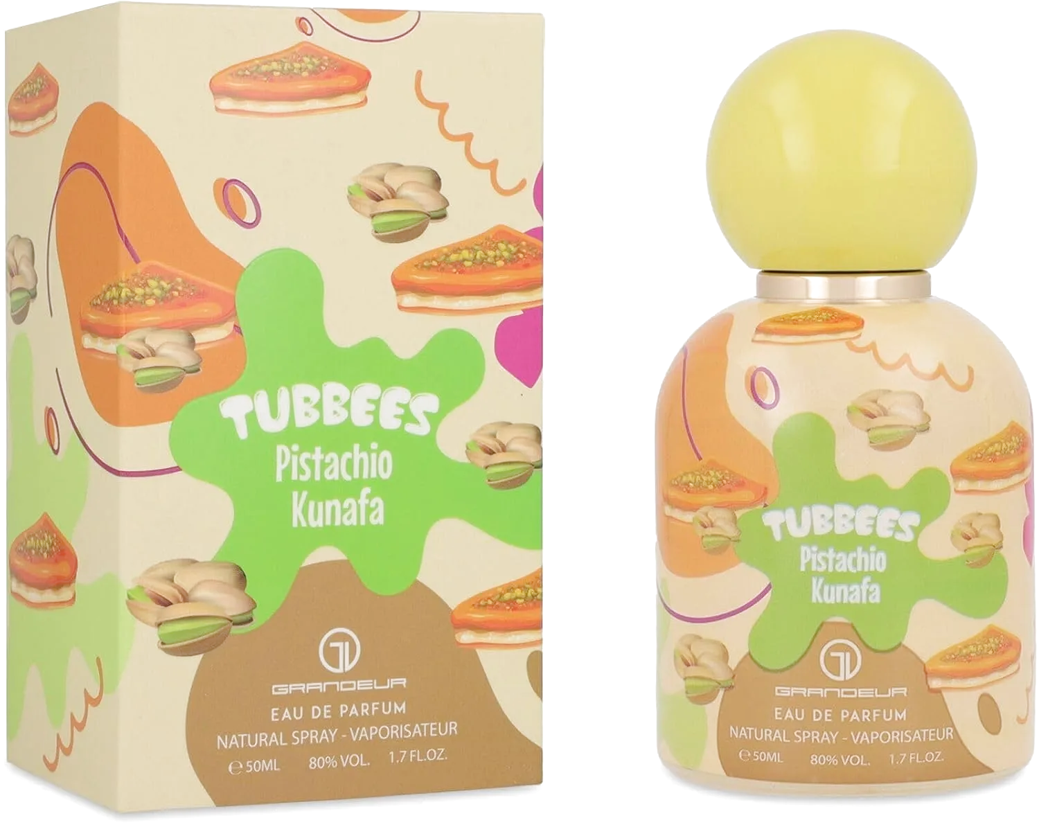 Парфюмерная вода унисекс 50 мл Тубиз Фисташио Кунафа / Tubbees Pistachio Kunafa