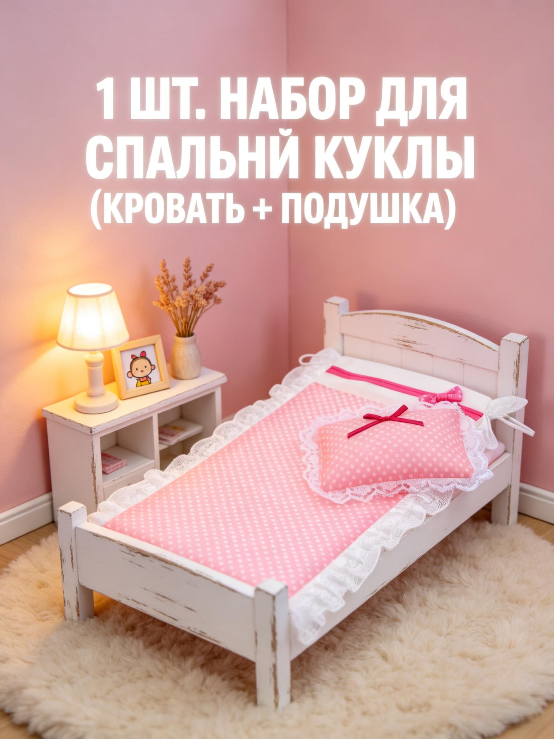 Набор Из 1 Штук Детская Постель Для Кукол Включает Простынь И Подушку 23.00X17.00X0.20Cm