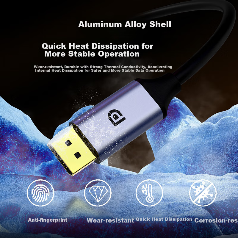 Pisen адаптер кабель DisplayPort 1.2 к HDMI 4K 60Hz HD видео 1.5м Модель：DP1.2 к HDMI [4K HD] 1.5 метра