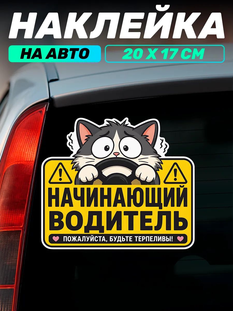 Виниловая наклейка на авто Начинающий водитель