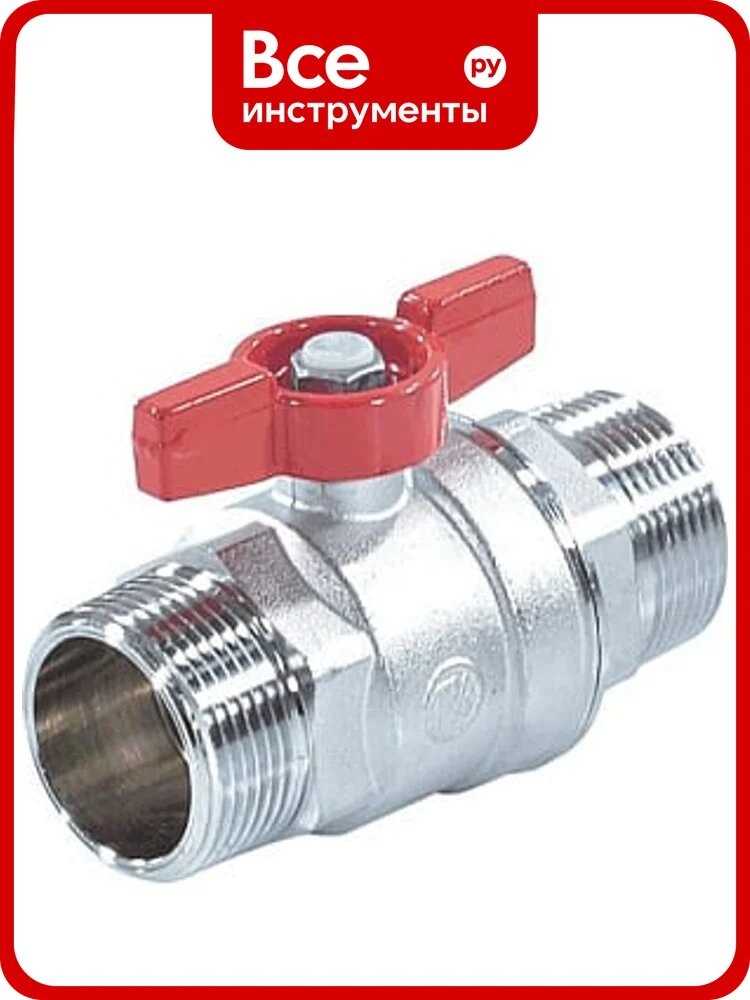 Шаровой кран Giacomini латунь хром R253D 25 Ру35 НР бабочка R253X005 007-0899