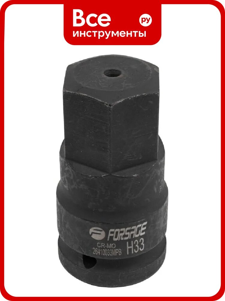 Головка-бита ударная 6-гранная Forcekraft 33мм, 3/4" DR FK-26410033MPB(28160)
