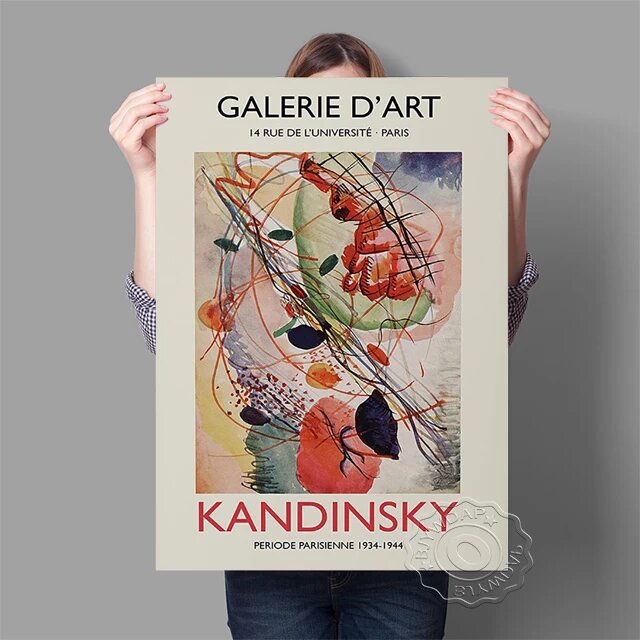 Плакат Василий Кандинский Абстрактная живопись BJYWDAP 50x70cm No Frame