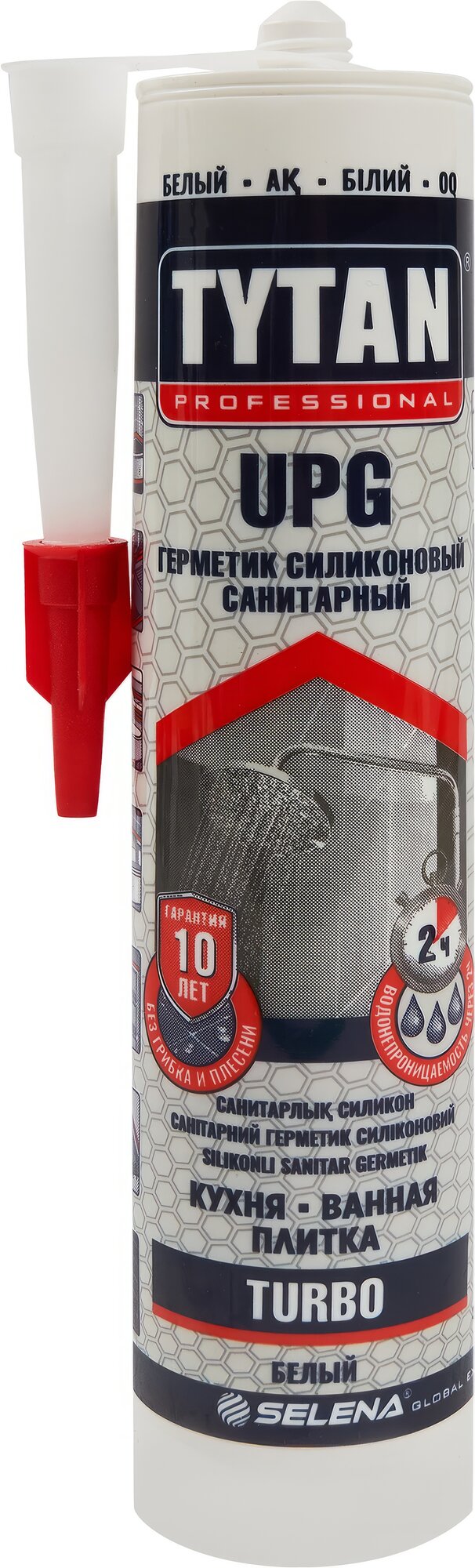 Герметик силиконовый Tytan UPG Turbo санитарный уксусный цвет белый 280 мл