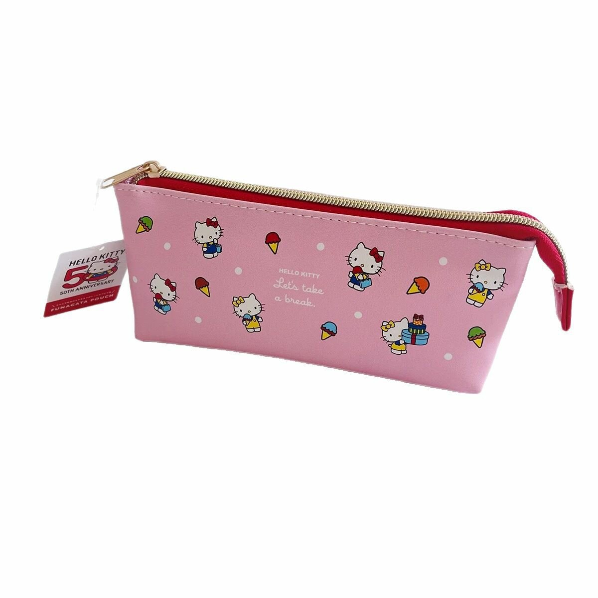 Hello Kitty Двойной Слой Портативный Пенал с Застежкой-Молнией, Розовый Организатор для Школьных Принадлежностей