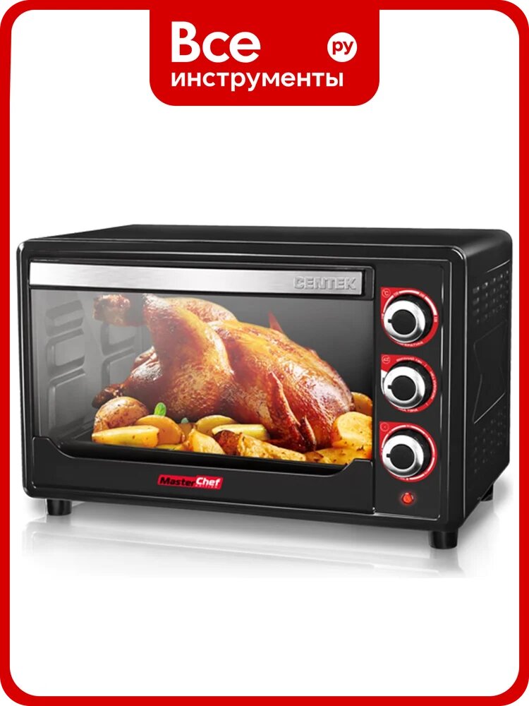 Жарочный шкаф Centek 36 л 1600 Вт, 1 противень, таймер 90 мин, 4 режима, max 320 CT-1530-36 BLACK PROMO