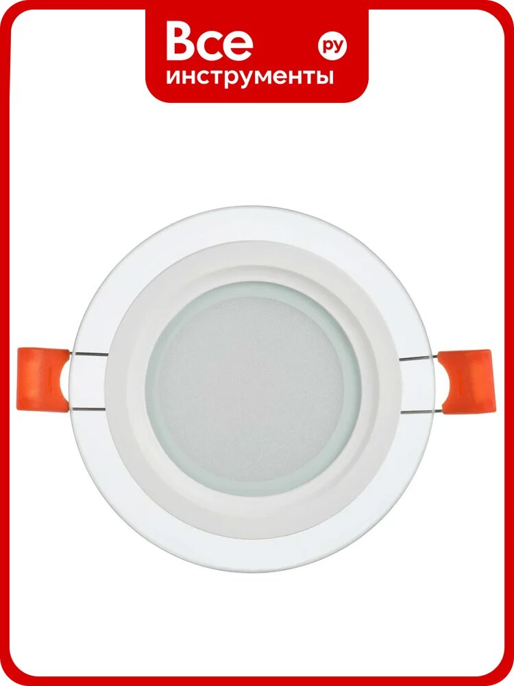 Светильник LED IEK ДВО 1620 со стекл. круг 6Вт 3000К IP20 LDVO0-1620-06-3000-K01