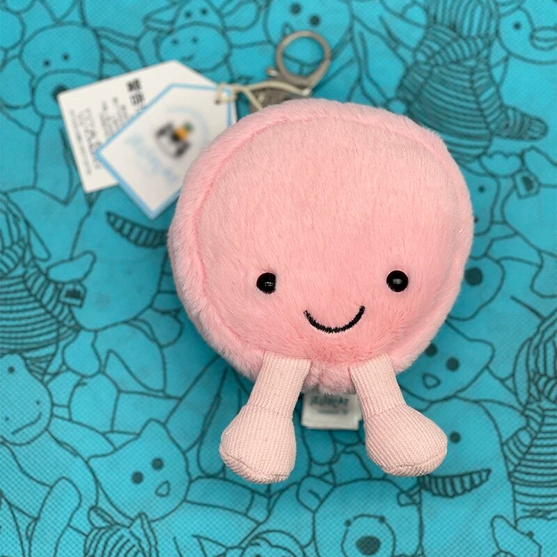 JELLYCAT Плюшевый брелок-игрушка Черный шторм Розовый, Pink Macaron