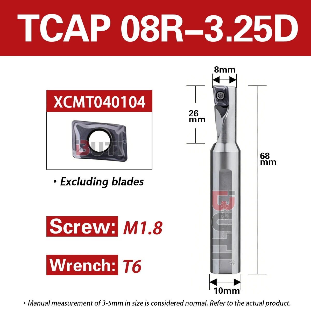 BUTI TCAP У-образное сверло TCAP 08R-3.25D