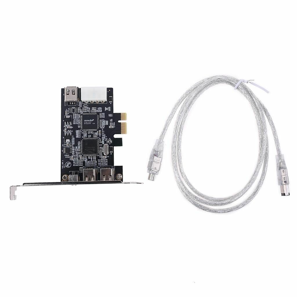 PCIe карта с 3 портами Firewire (1394A/B) на чипе TI XIO2213B
