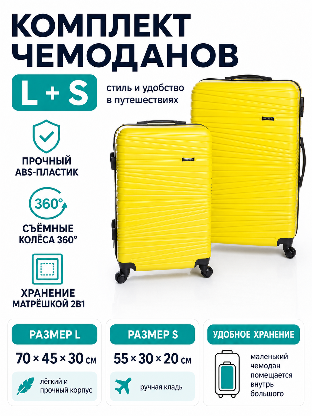 Комплект чемоданов 