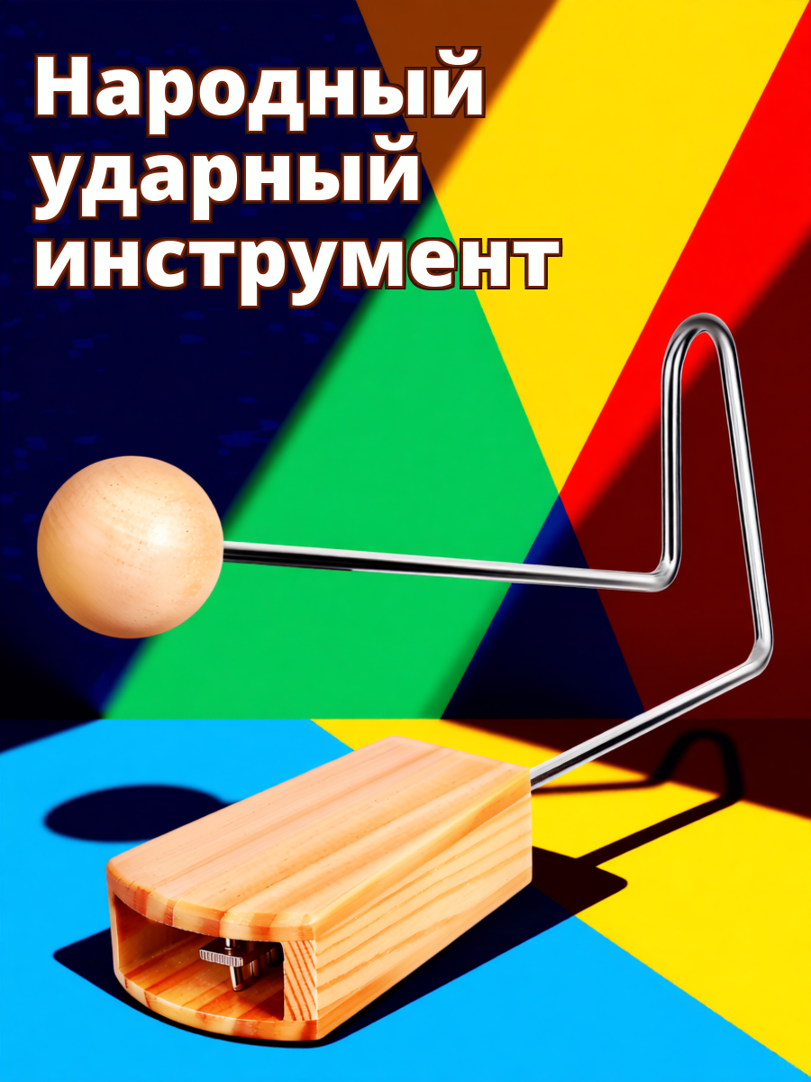 Vibra Slap Percussion Instrument Музыкальный Инструмент Деревянный Клапан Латинский 33.00X16.00X3.00Cm