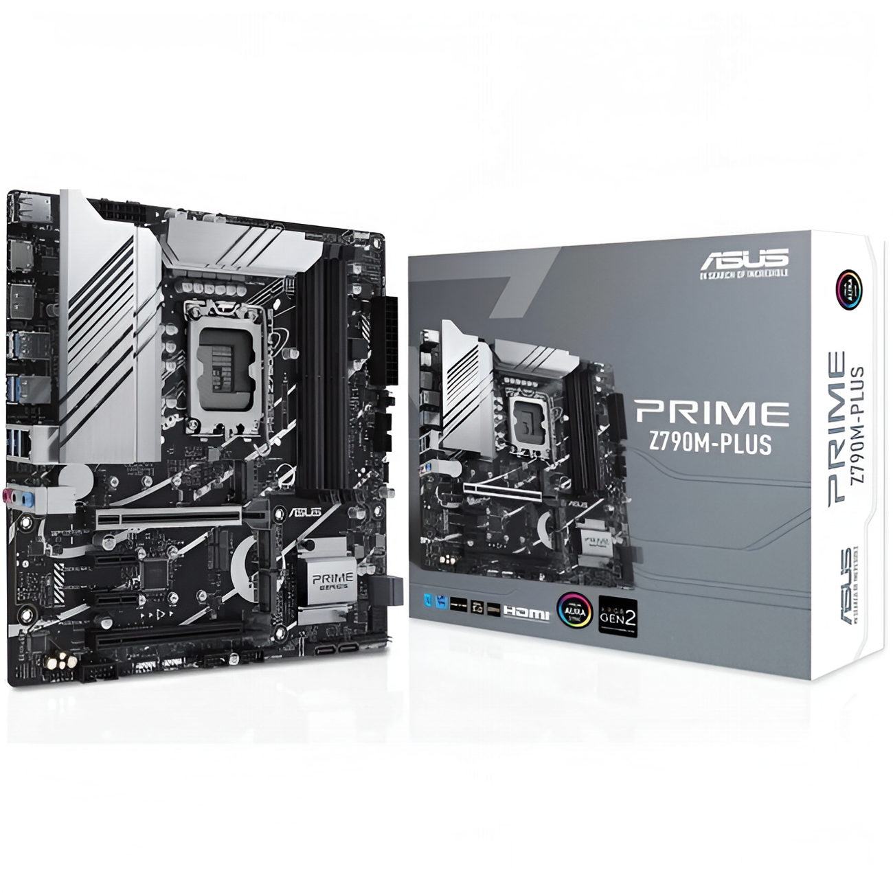 Материнская плата ASUS PRIME Z790M-PLUS (LGA1700/Z790/4xDDR5/2xPCI-Ex16/2xPCI-Ex1/3xM.2/SB7.1/GLAN/DP/HDMI/mATX)