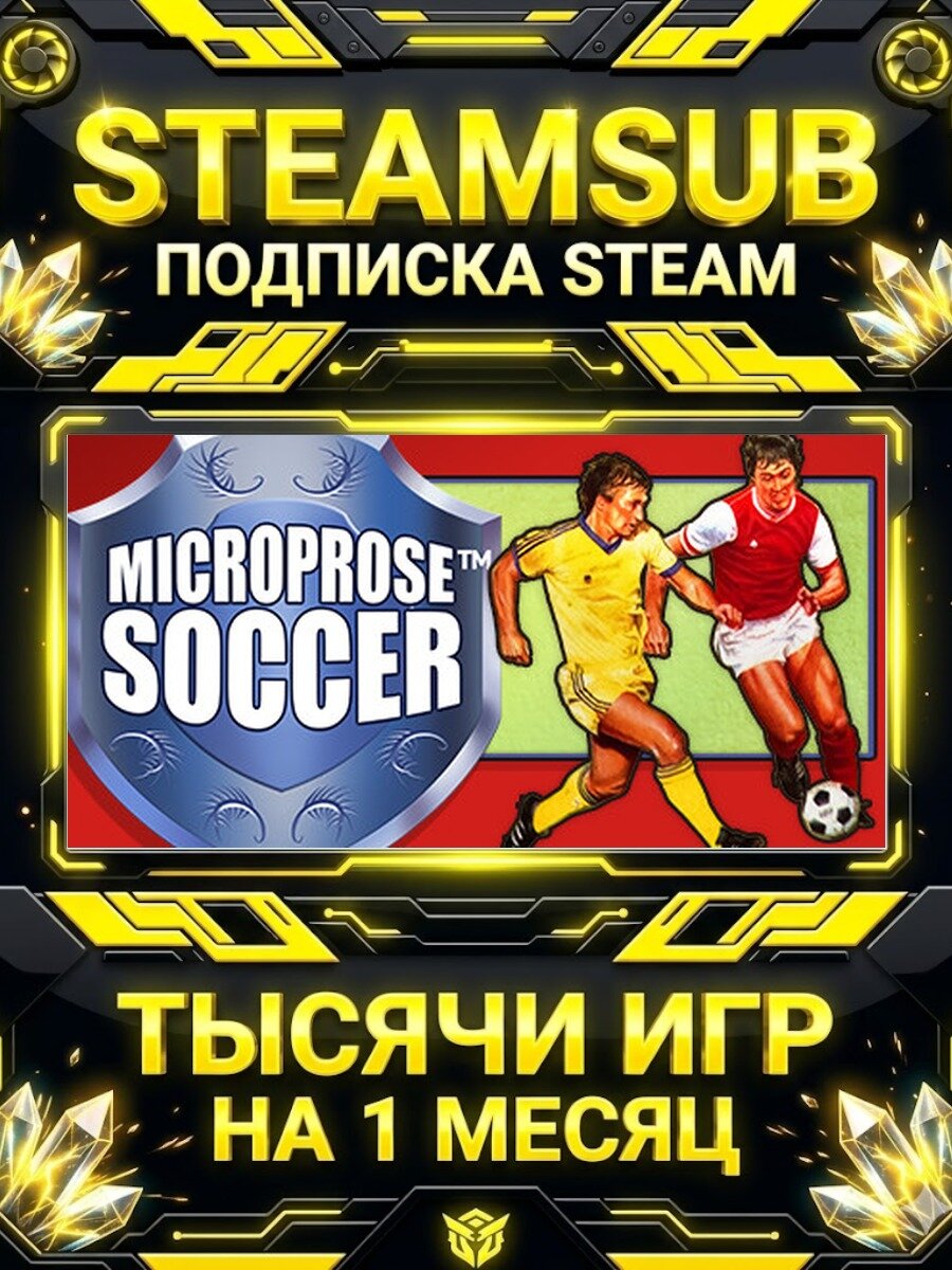 MicroProse™ Soccer — подписка Steam на месяц, 7000+ игр на аккаунтах для ПК (РФ + СНГ)