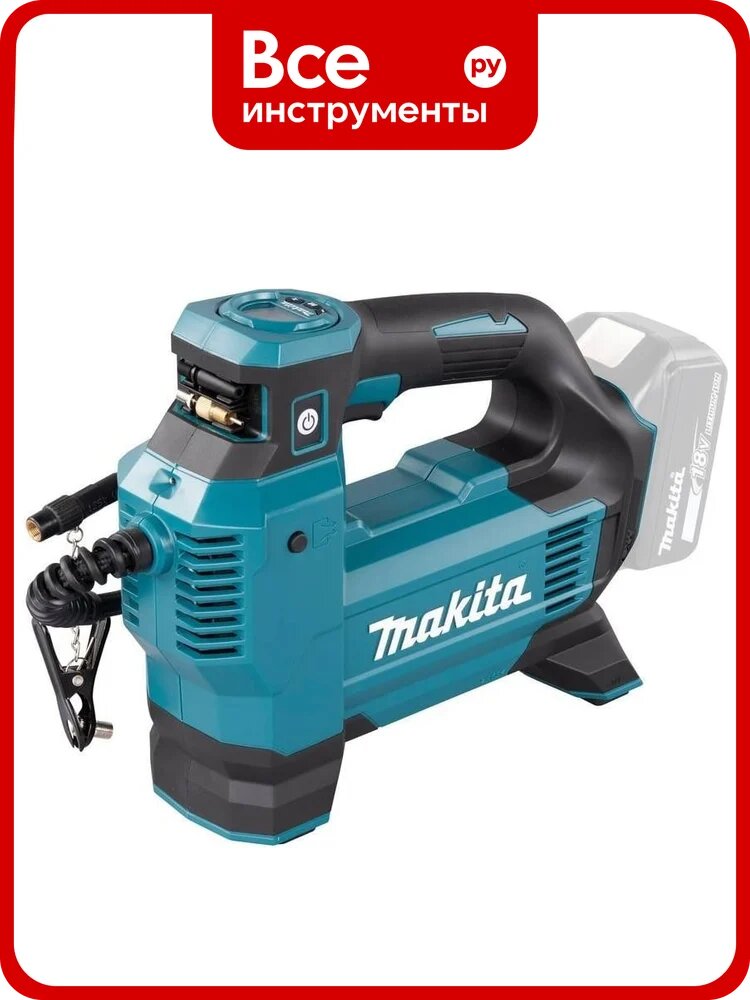 Автомобильный аккумуляторный насос Makita LXT 18В, 11.1 бар, 3 скорости, 22/11/7 л/мин, XPT, 4 насадки, без аккум. и з/у